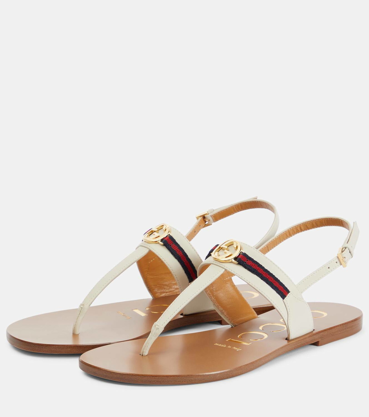 Gucci Interlocking G leather thong sandals Gucci