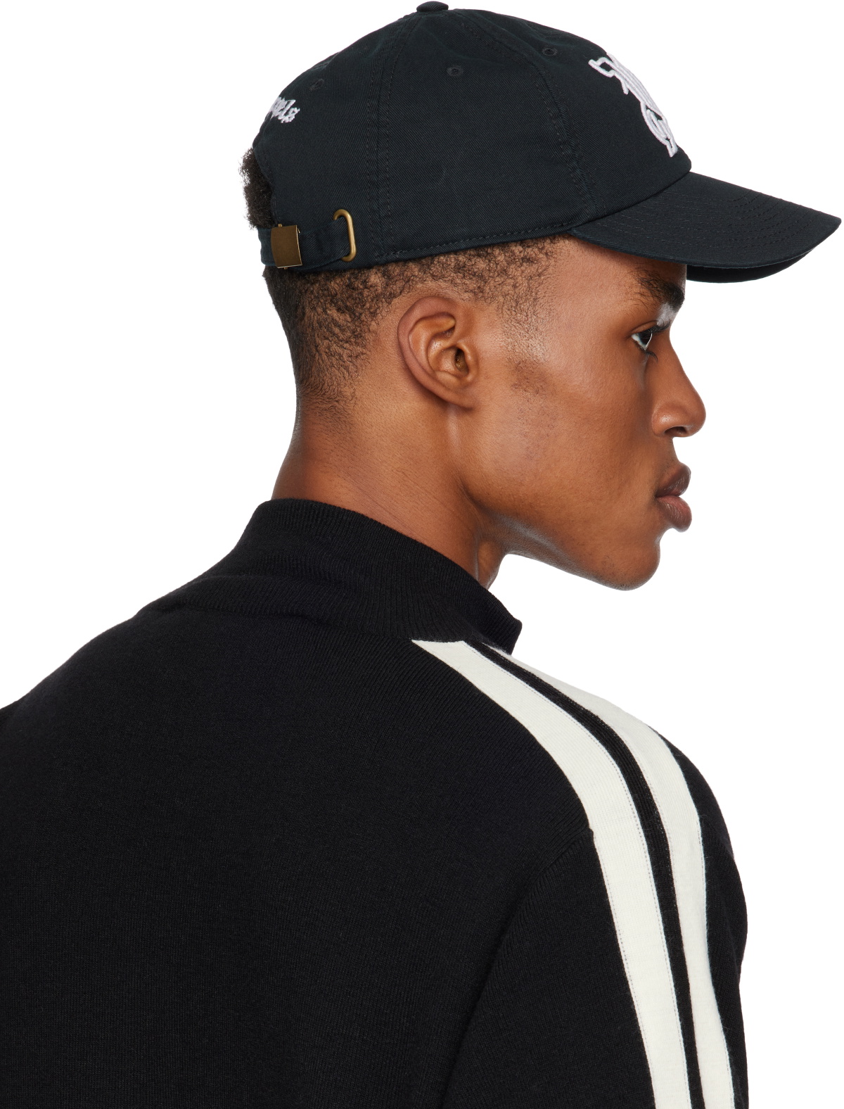 Palm Angels Black Monogram Cap Palm Angels