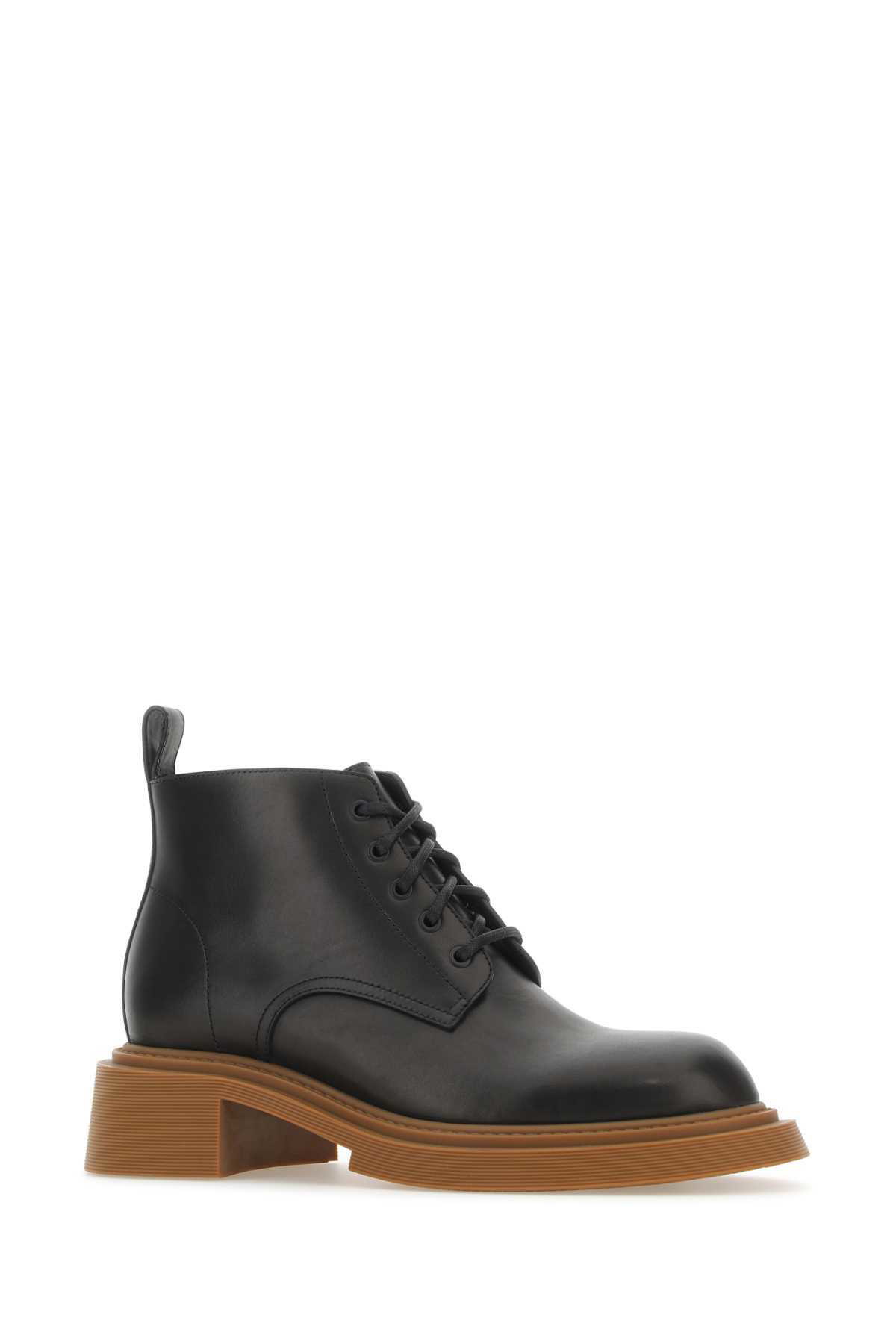 Loewe Black Leather Ankle Boots Loewe