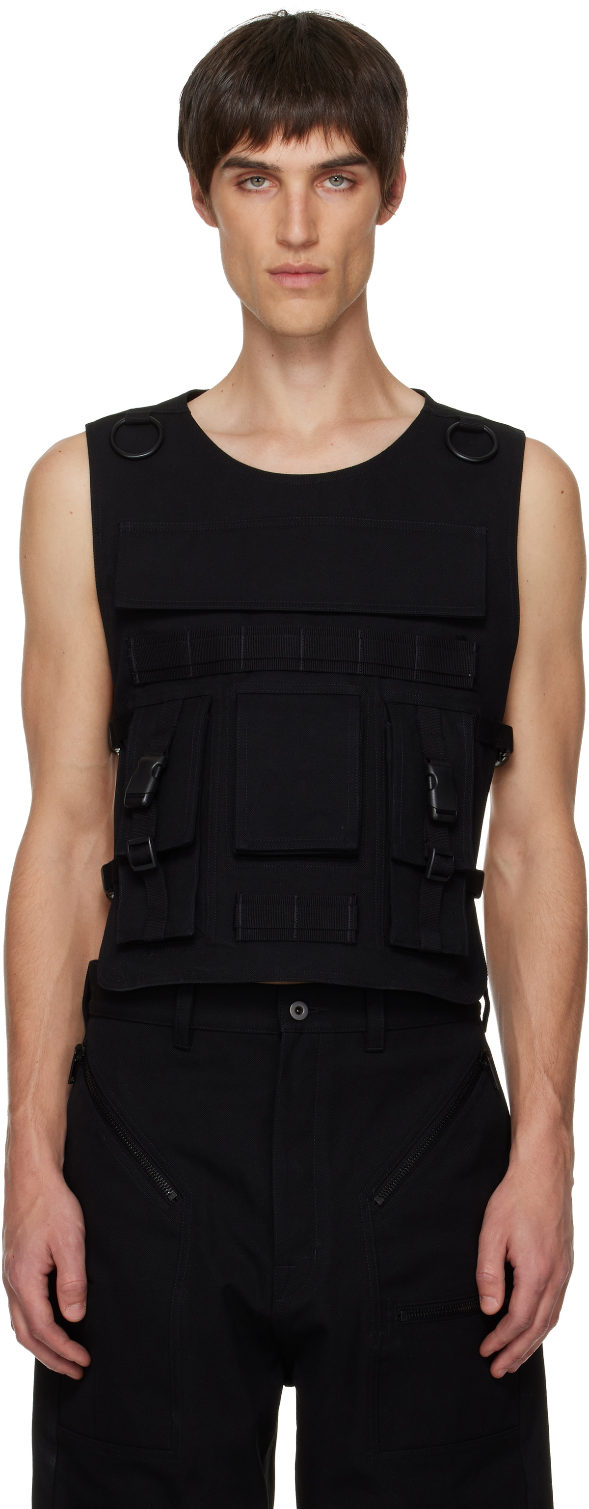 Rick Owens Black Concordians Bonotto Ammo Vest Rick Owens