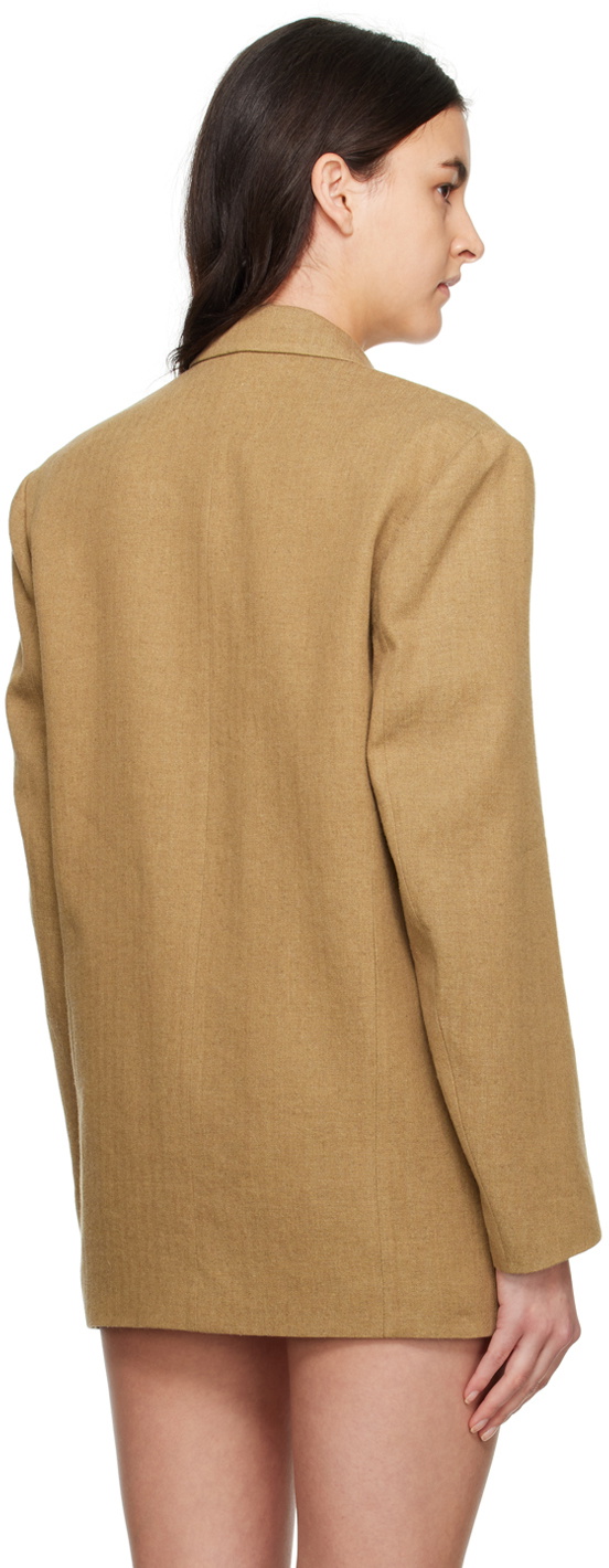 Pushbutton Brown Peaked Blazer Pushbutton