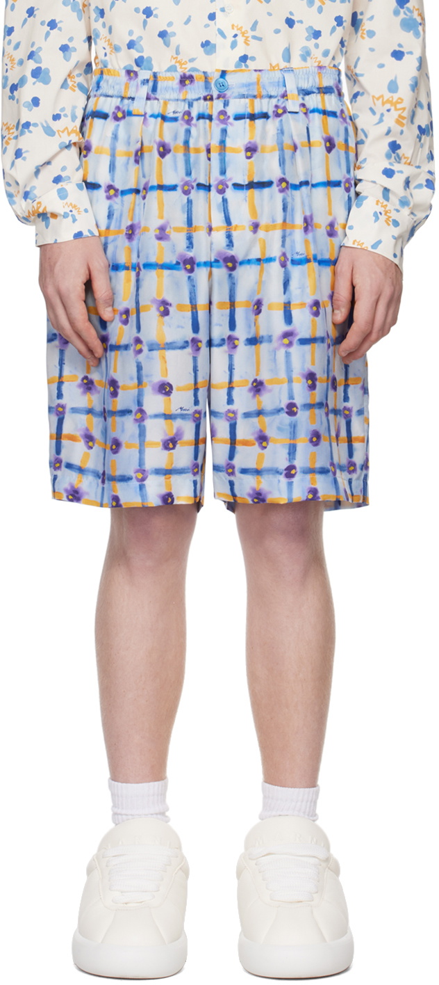 Marni Blue Saraband Shorts Marni