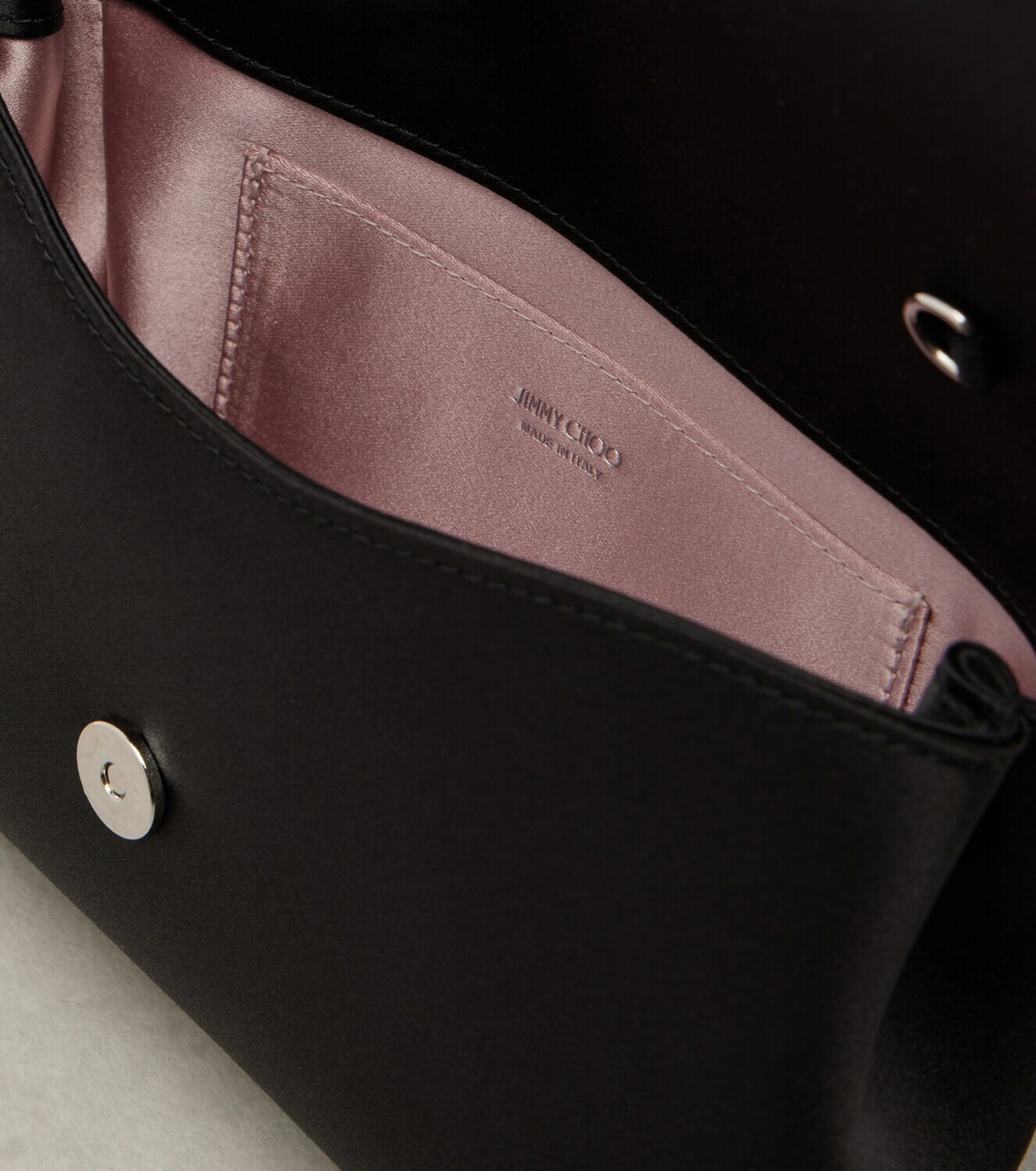 Jimmy Choo Soft Bow Mini embellished satin clutch Jimmy Choo