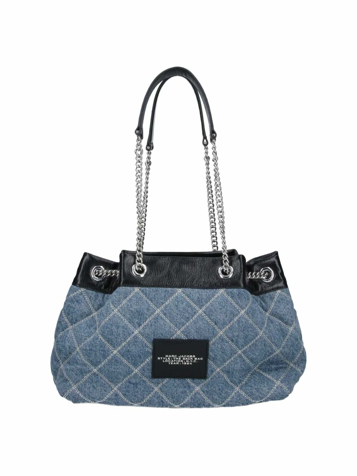 Marc Jacobs Medium Denim Bag the Quilted Chain Sack Marc Jacobs