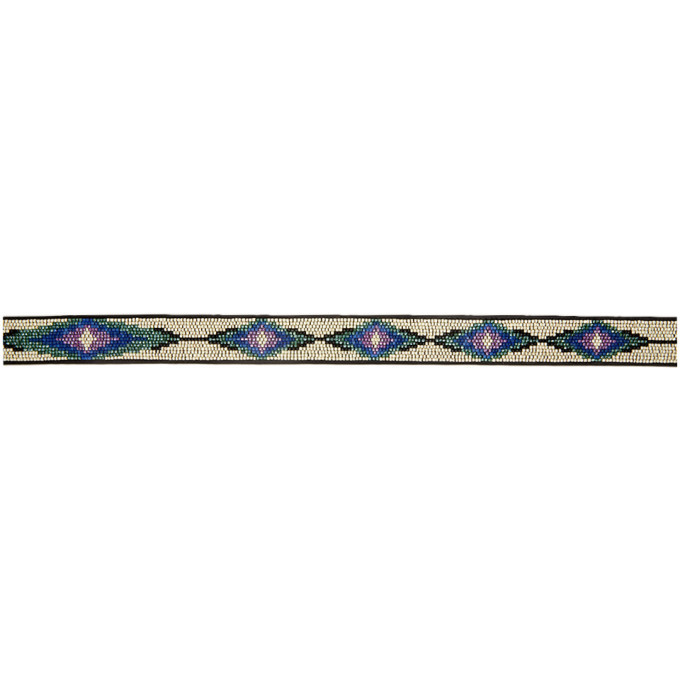 Isabel Marant Off-White and Multicolor Beaded Elsa Belt Isabel Marant