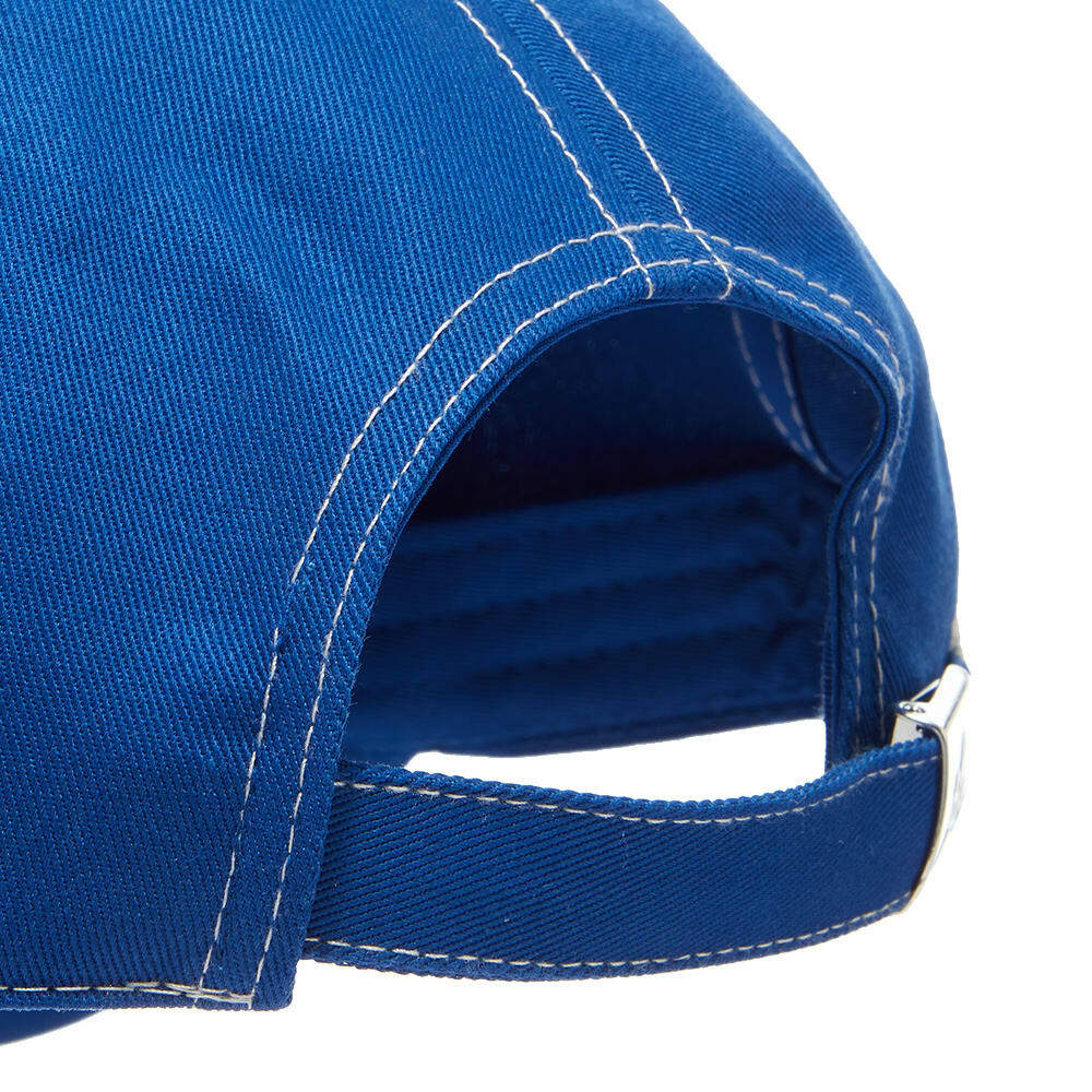 Moncler Men's Contrast Stitch Logo Cap in Bluette Moncler