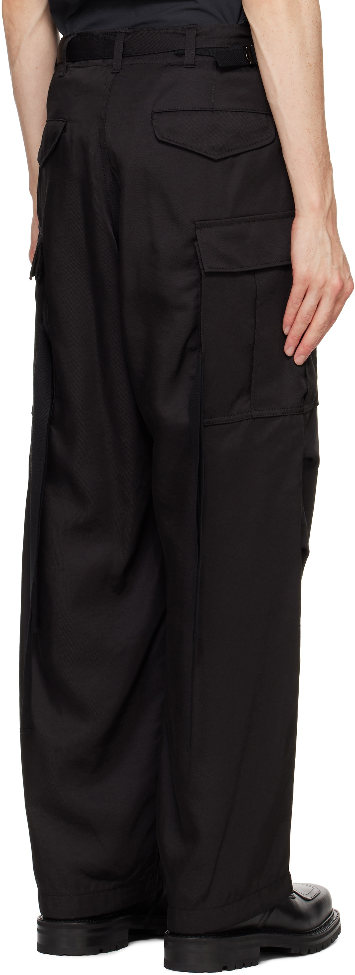 sacai Black SPIEWAK Edition Belted Cargo Pants Sacai
