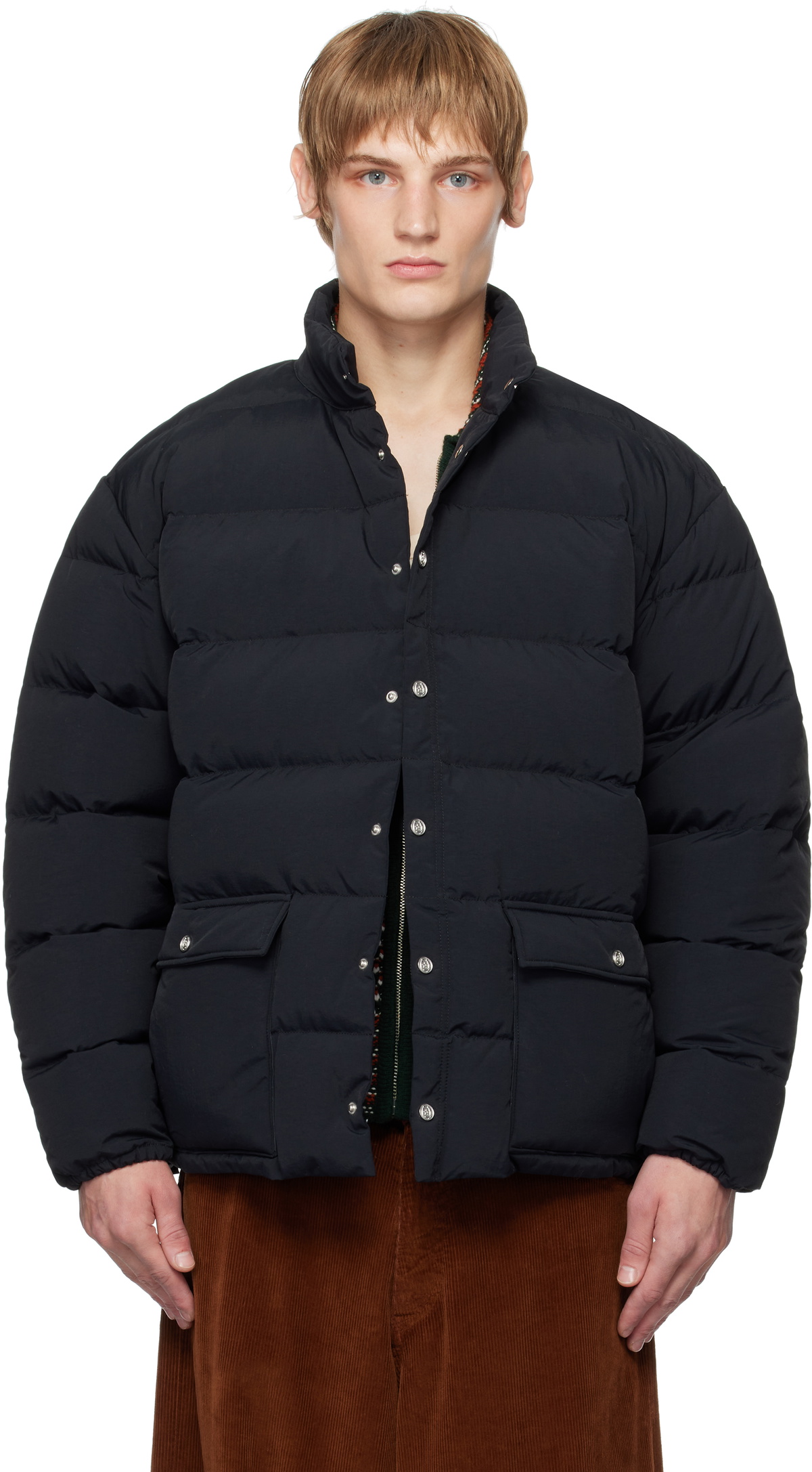 Bode Black Burlington Puffer Down Jacket Bode