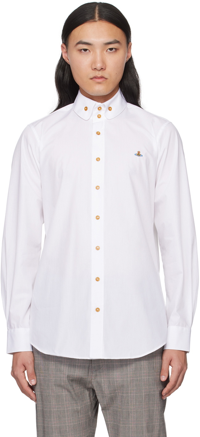 Vivienne Westwood White 2 Button Krall Shirt Vivienne Westwood