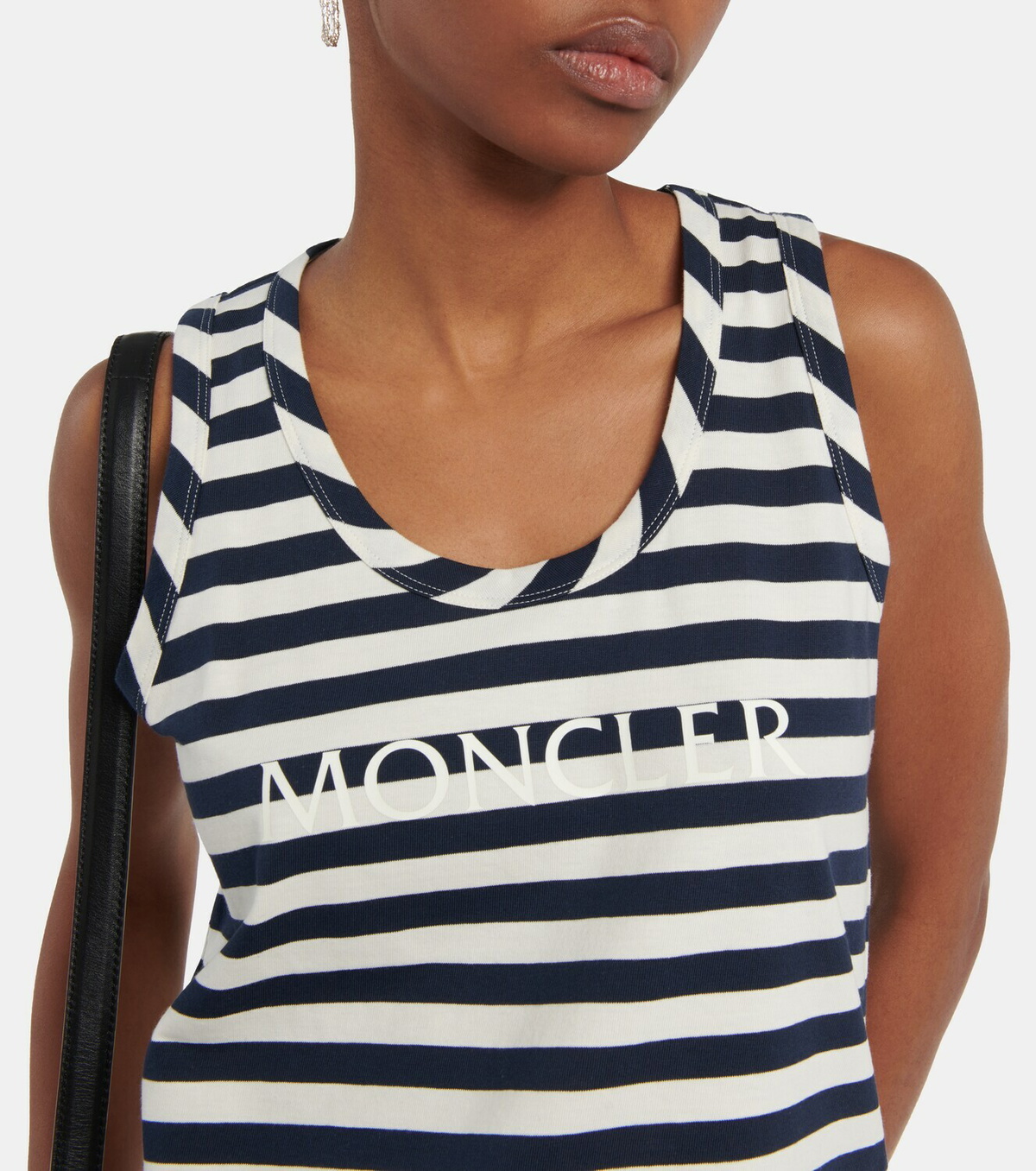 Moncler - Striped cotton jersey tank top Moncler