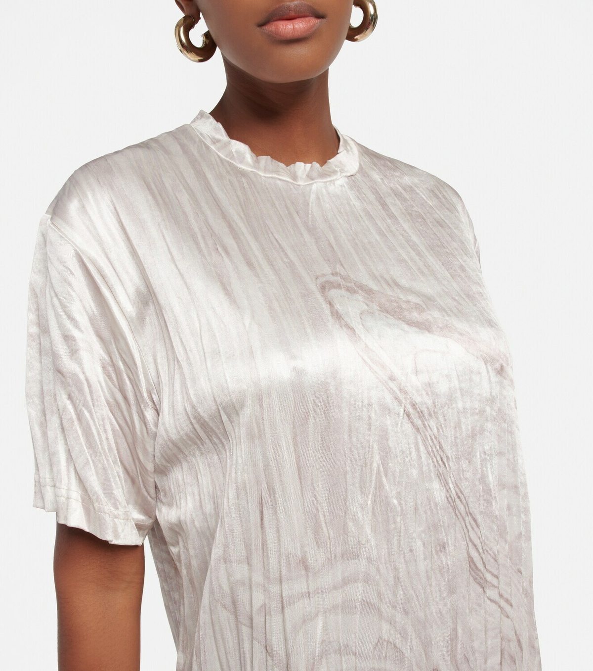Acne Studios - Printed pleated T-shirt dress Acne Studios