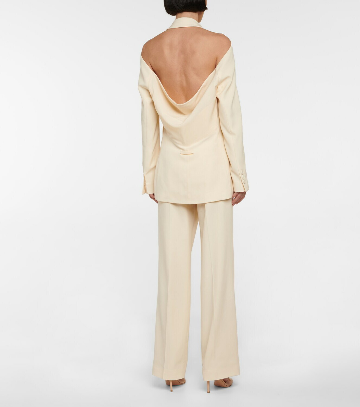 Jean Paul Gaultier x Lotta Volkova Double-breasted cutout wool blazer ...