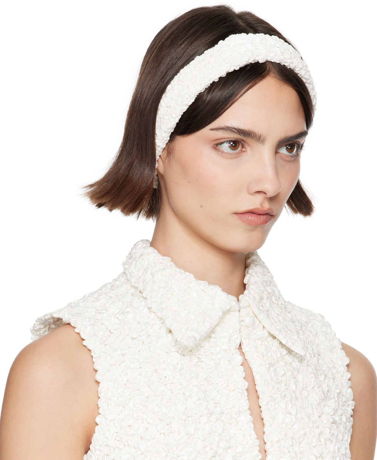 SUPER YAYA SSENSE Exclusive Bridal Capsule Bandeau Criss Cross Headband ...