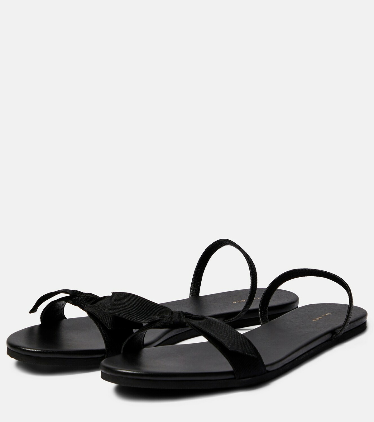 The Row - Bow leather slingback sandals The Row