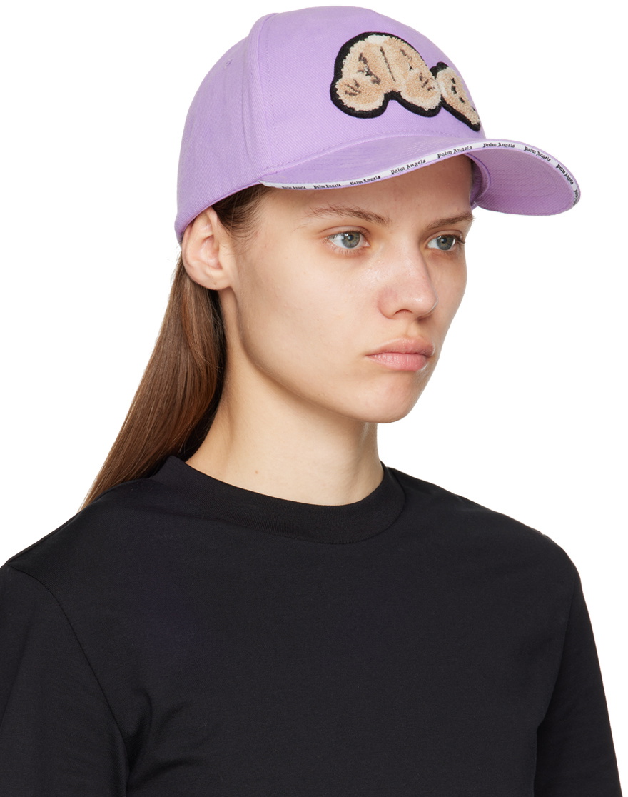 Palm Angels Purple Pa Bear Cap Palm Angels