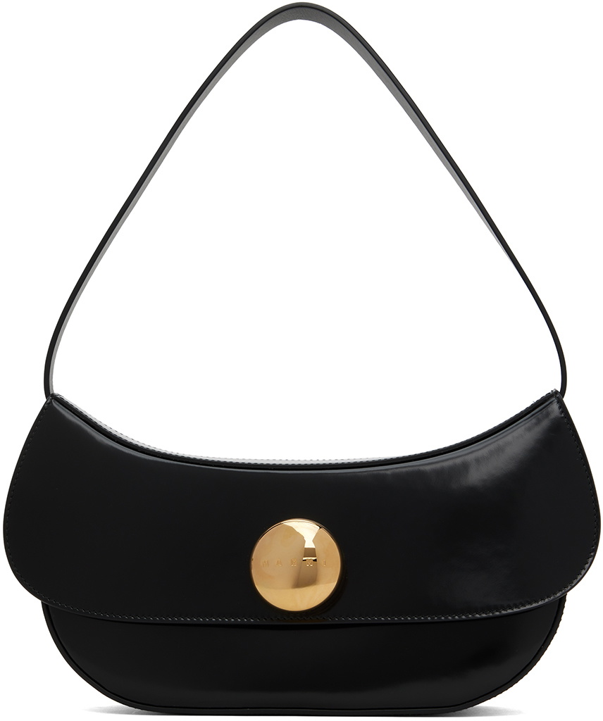 Marni Black Leather Butterfly Medium Bag Marni