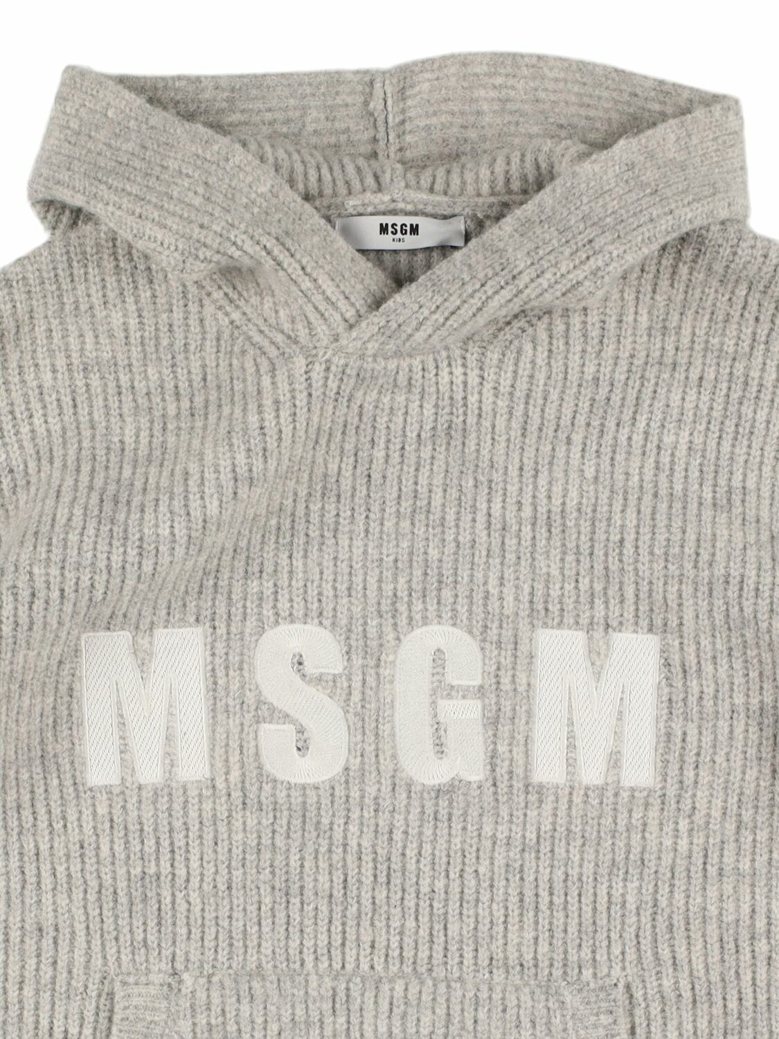 MSGM Acrylic Blend Knit Hooded Sweater MSGM