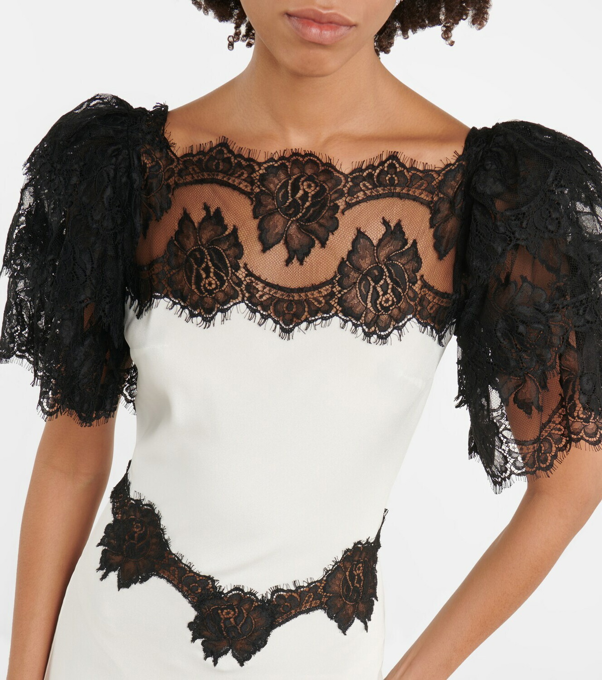 Rodarte Silk crêpe and lace midi dress Rodarte