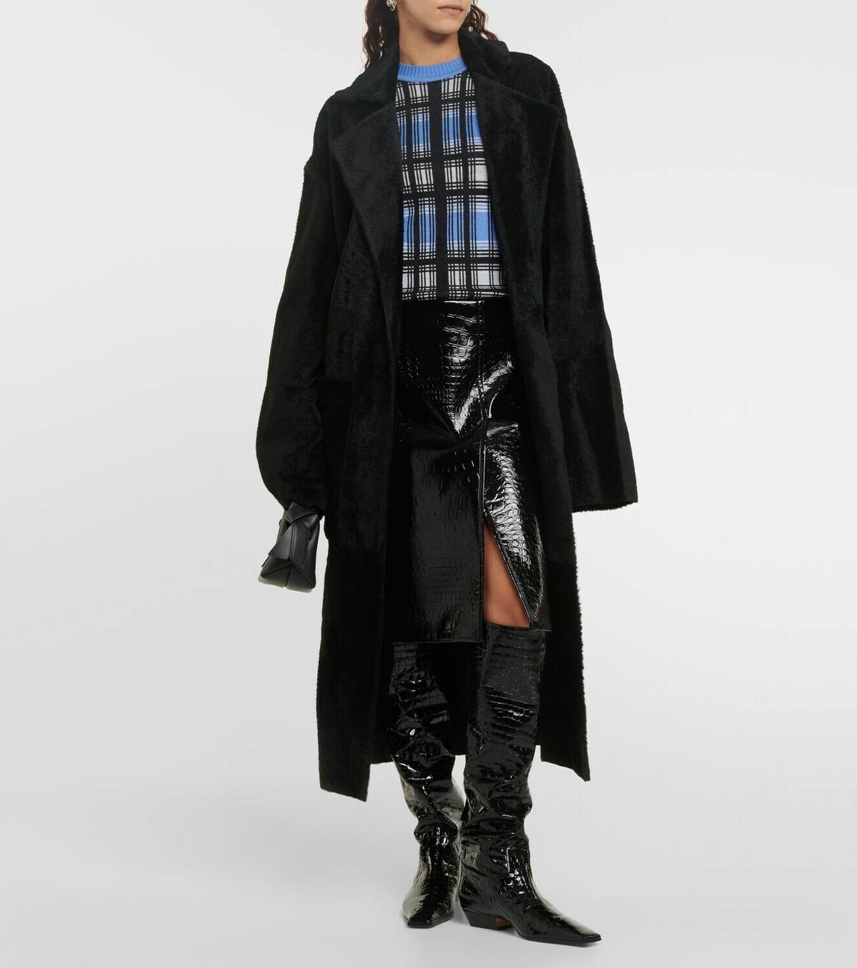 Dodo Bar Or Shon belted shearling coat Dodo Bar Or