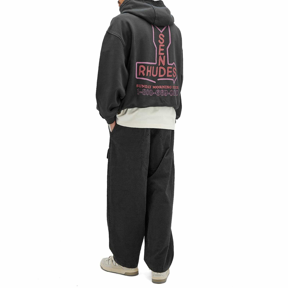 Rhude Men's Send s Hoodie in Vintage Black Rhude
