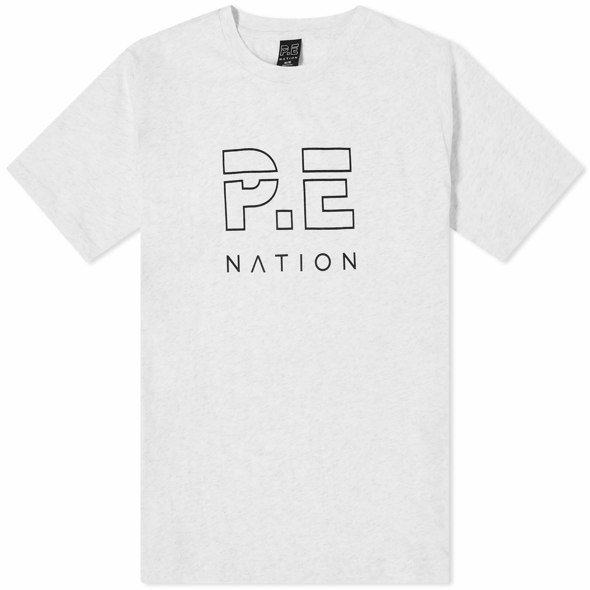 P.E Nation Women's Heads Up Logo T-Shirt in Grey Marl P.E Nation