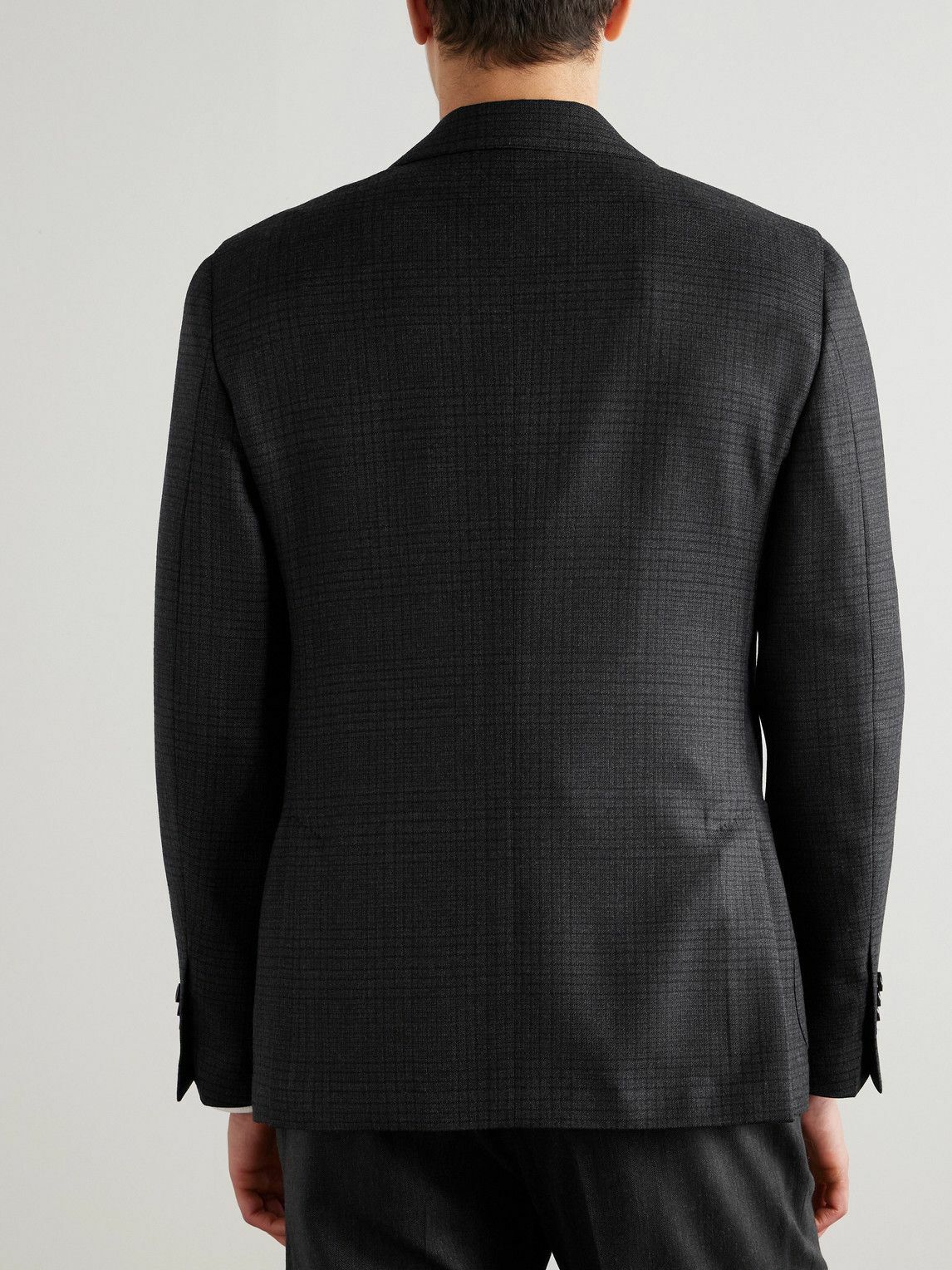 Lardini - Prince of Wales Checked Wool Suit Jacket - Gray Lardini