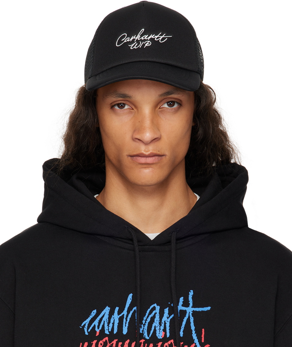 Carhartt Work In Progress Black Signature Trucker Cap Carhartt WIP