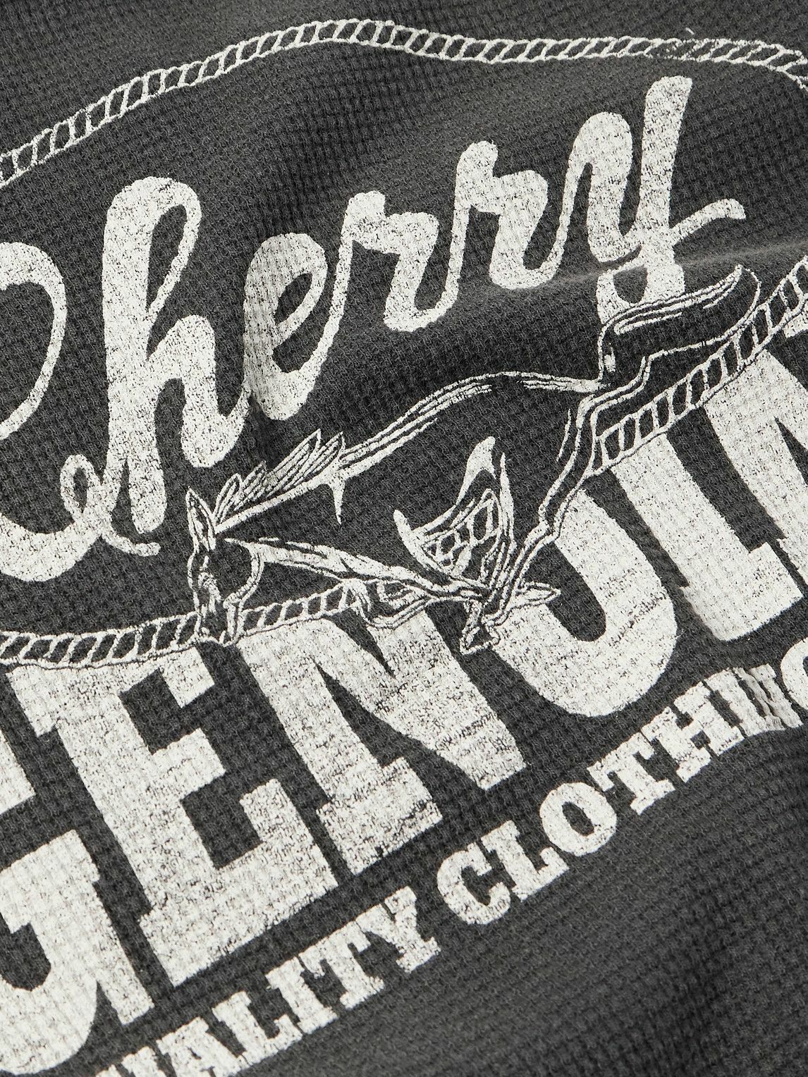Cherry Los Angeles - Logo-Print Waffle-Knit Cotton T-Shirt - Black ...