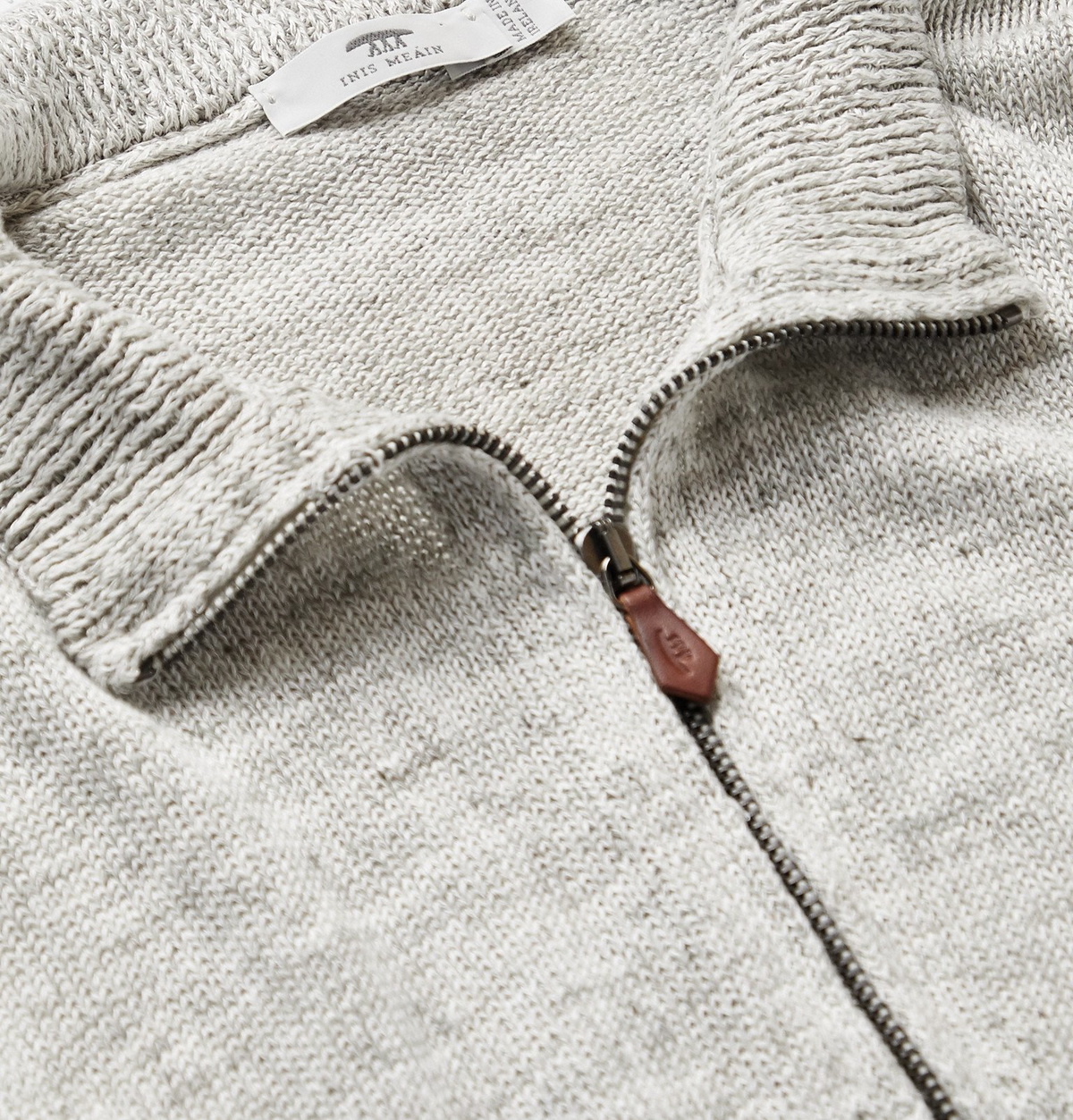 Inis Meáin - Washed-Linen Zip-Up Cardigan - Gray Inis Meáin