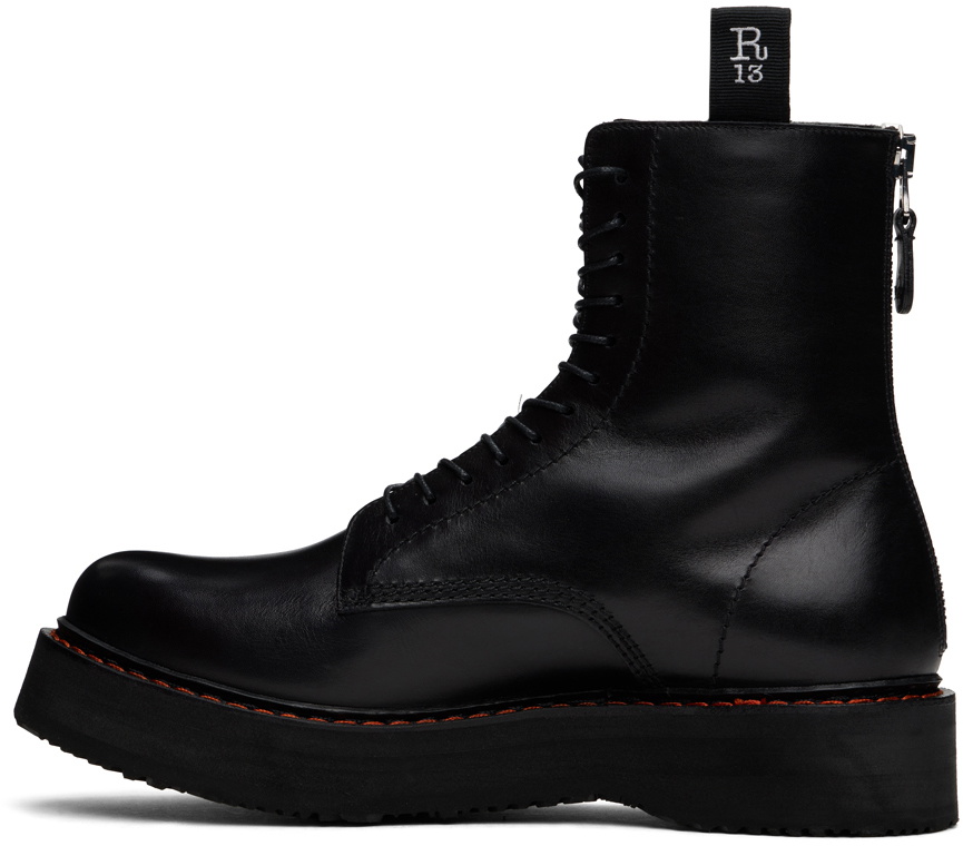 R13 Black Single Stack Boots R13
