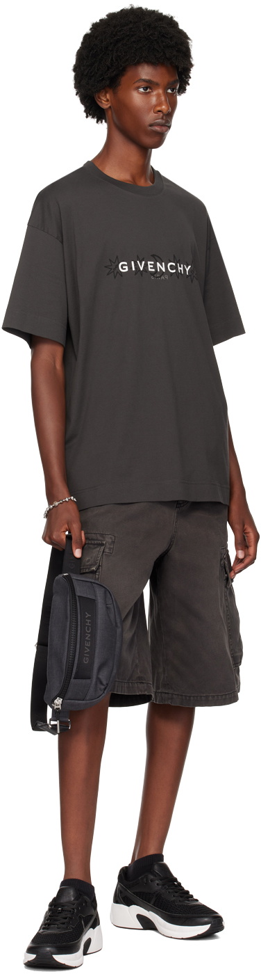 Givenchy Gray Stars Logo T-Shirt Givenchy