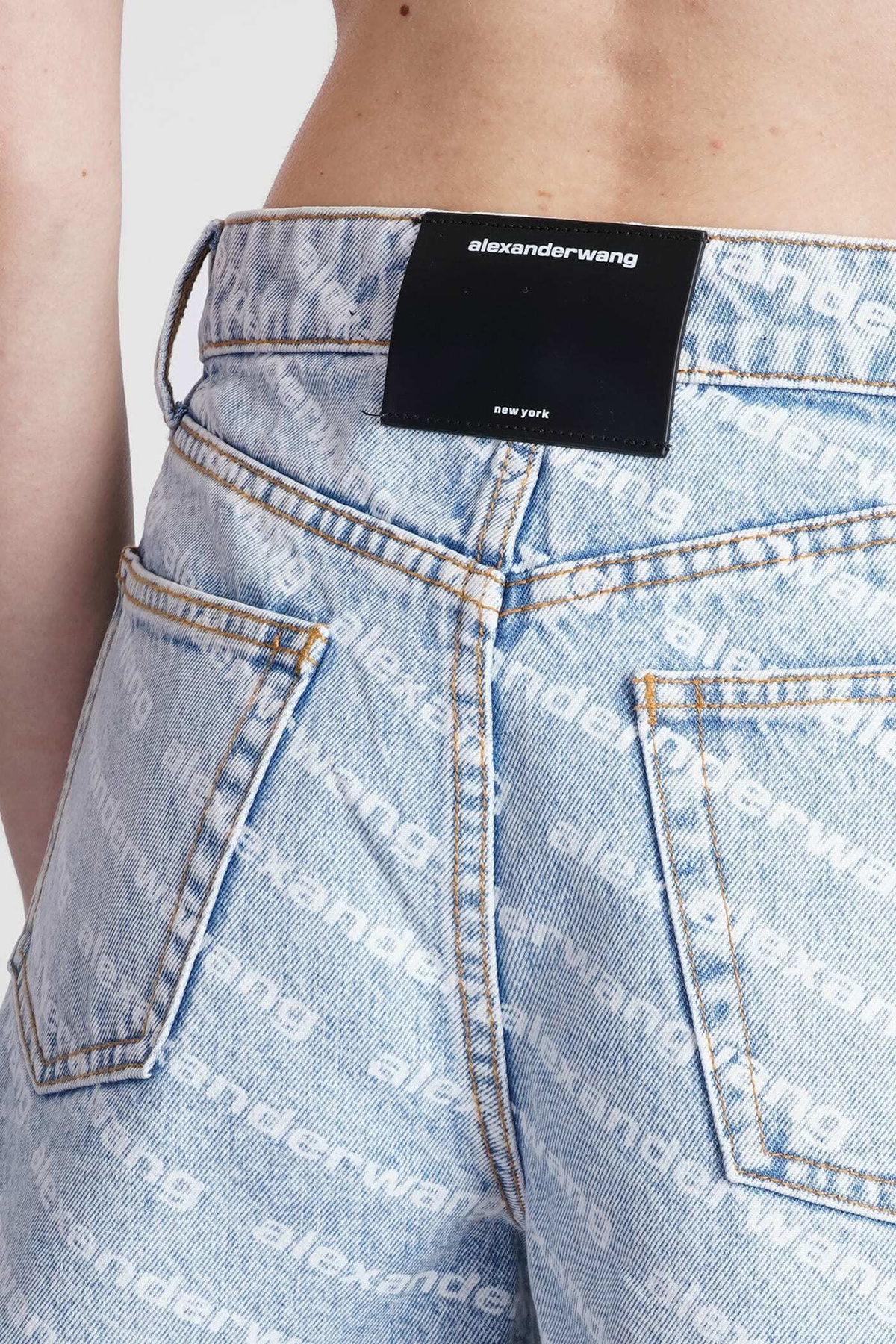Alexander Wang Shorts With All Over Logo Alexander Wang