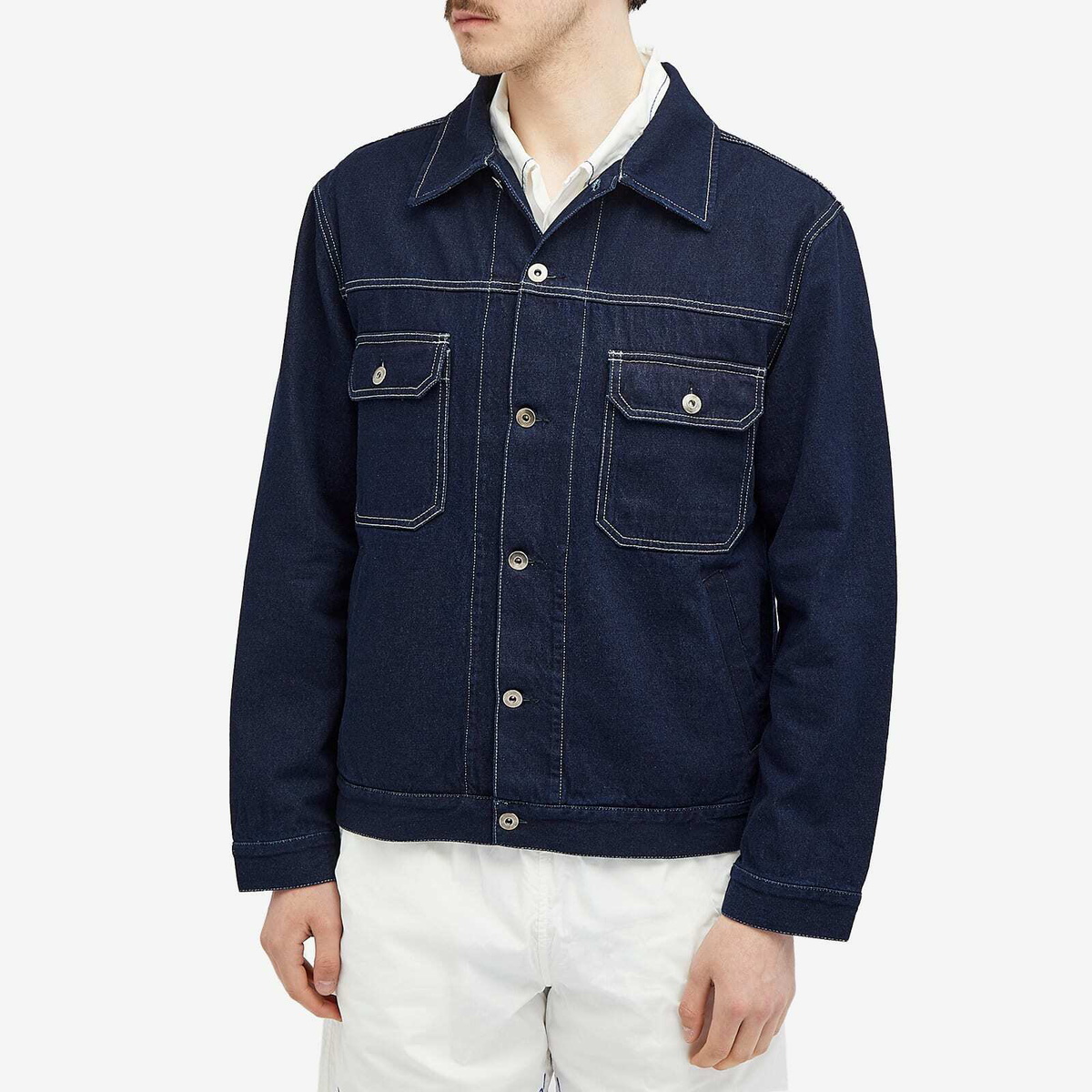Universal Works Men's Denim Trucker Jacket in Indigo Universal Works