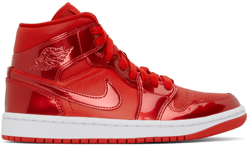 Nike Jordan Red Air Jordan 1 Mid Sneakers Nike Jordan Brand