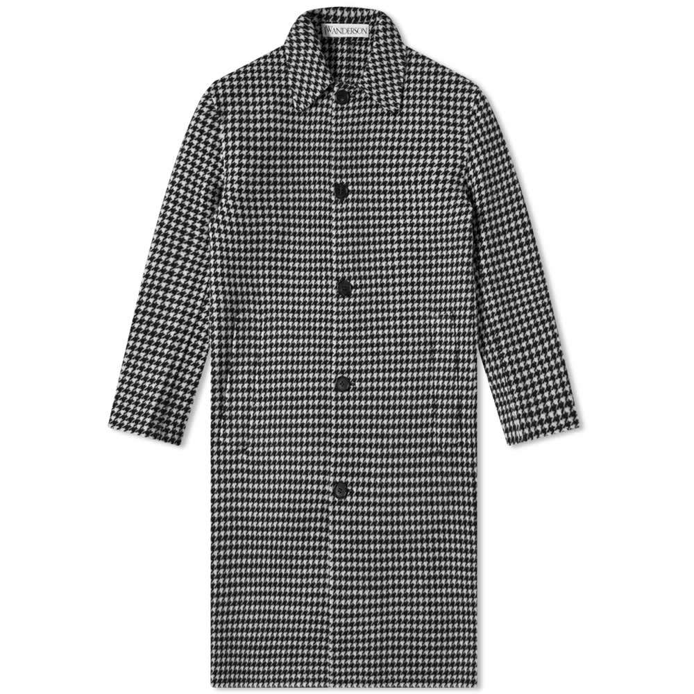 JW Anderson Houndstooth Wool Overcoat JW Anderson