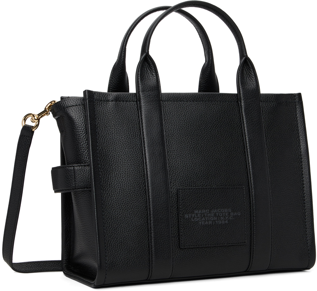 Marc Jacobs Black 'The Leather Medium' Tote Marc Jacobs