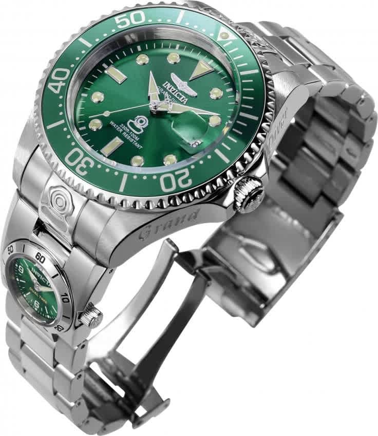 Invicta Pro Diver Date Automatic Green Dial Mens Watch 45811 Invicta