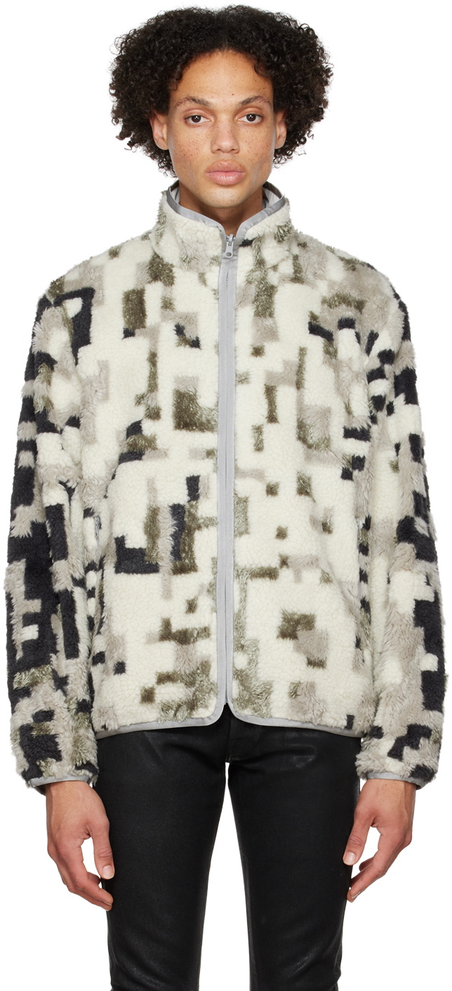 John Elliott Off-White Reversible Polar Jacket John Elliott