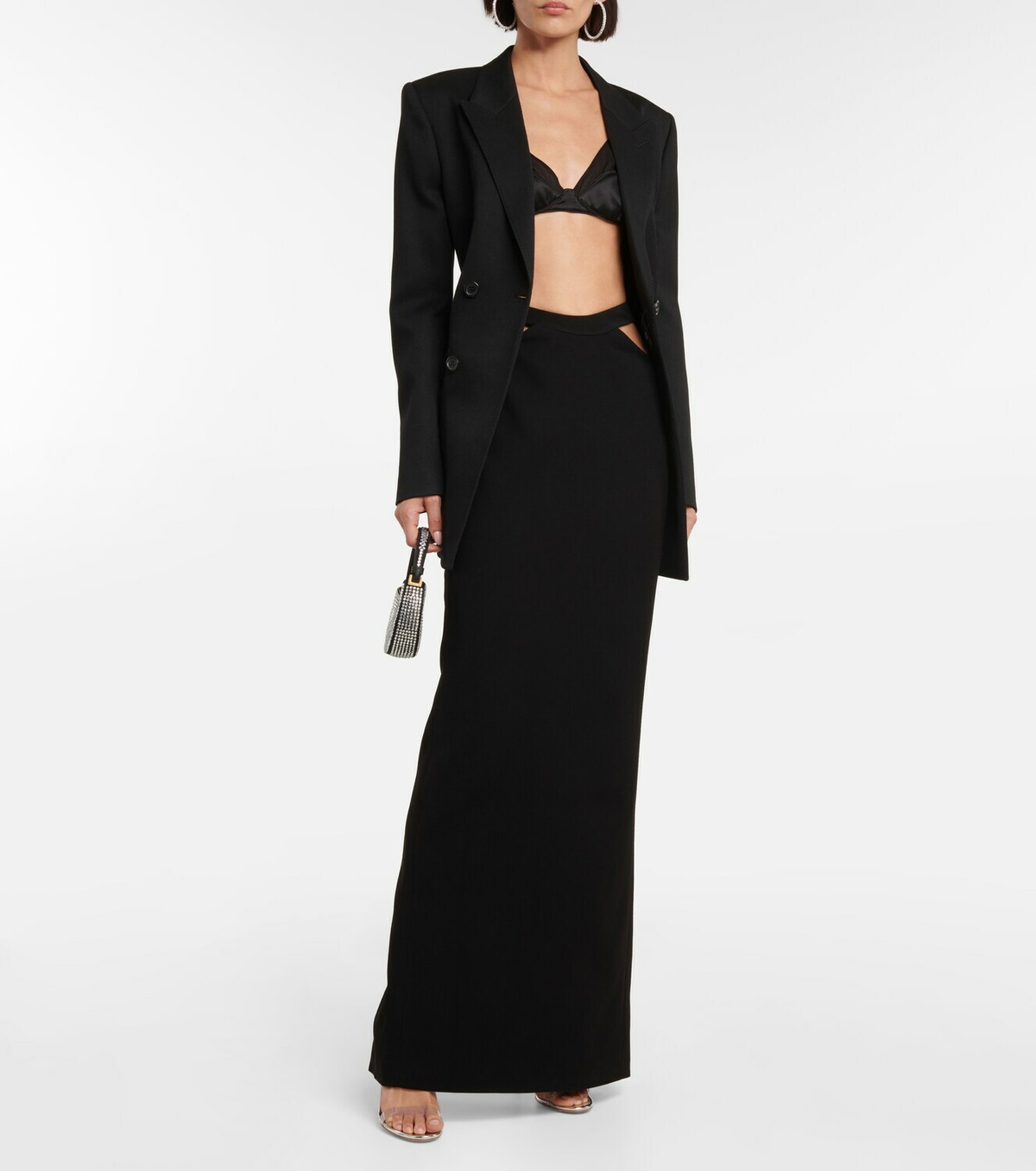 Mônot High-rise cutout maxi skirt Monot