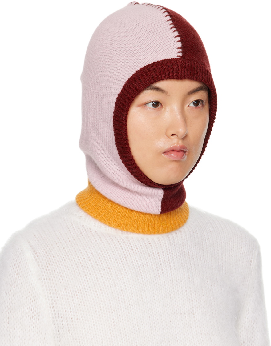 Marni Pink & Red Colorblock Balaclava Marni