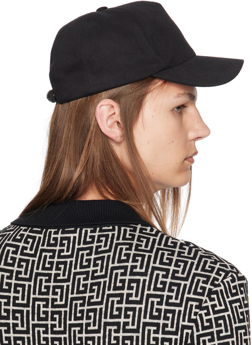 Balmain Black Printed Tiger Cap Balmain
