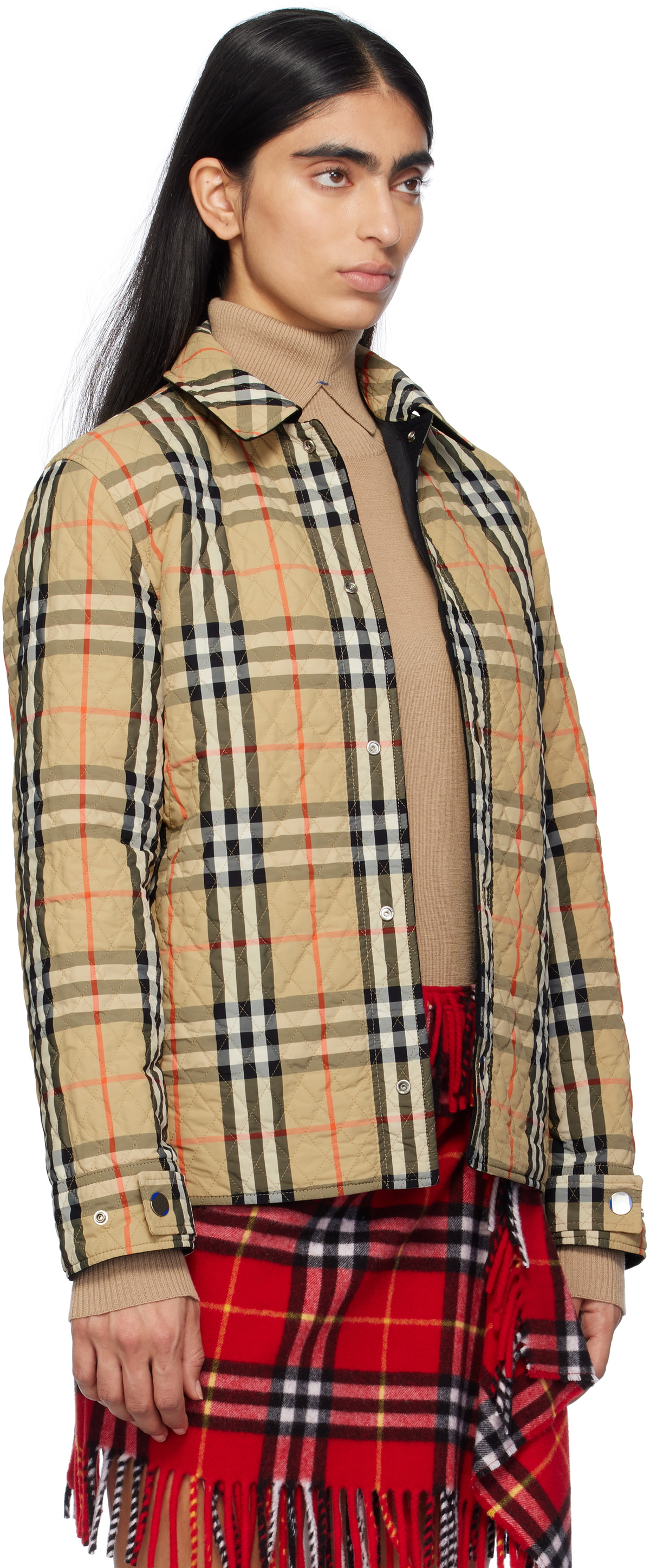 Burberry Black Quilted Nylon Reversible Jacket Burberry