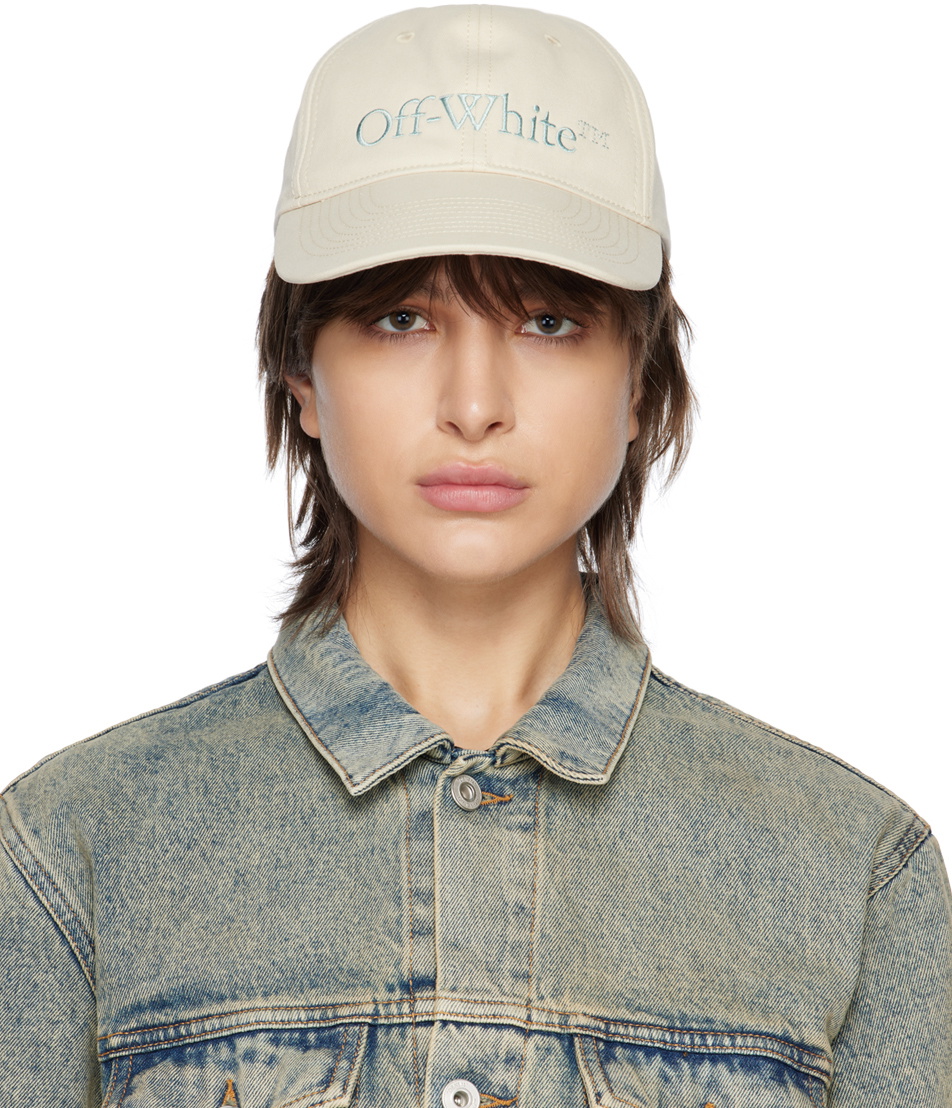 Off-White Beige Bookish Baseball Cap Off-White