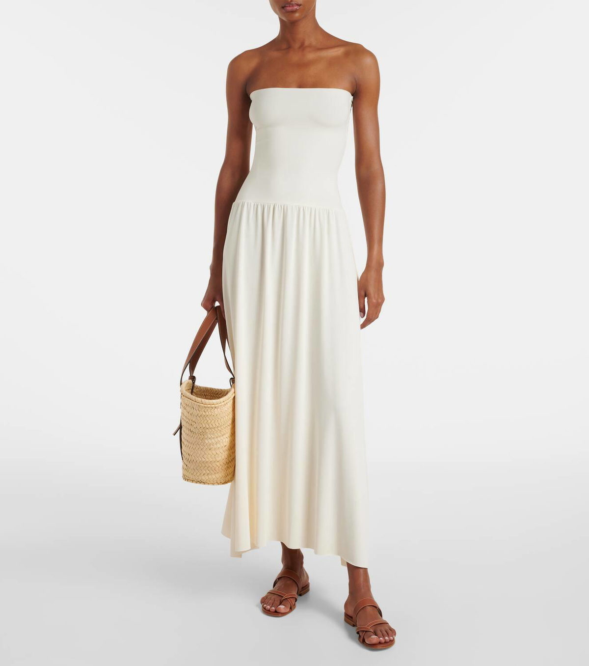 Eres Oda strapless crêpe jersey maxi dress ERES