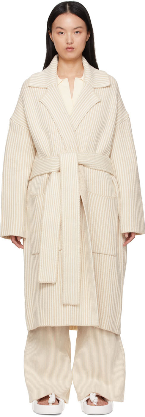 Joseph Beige Merino Wool Coat Joseph
