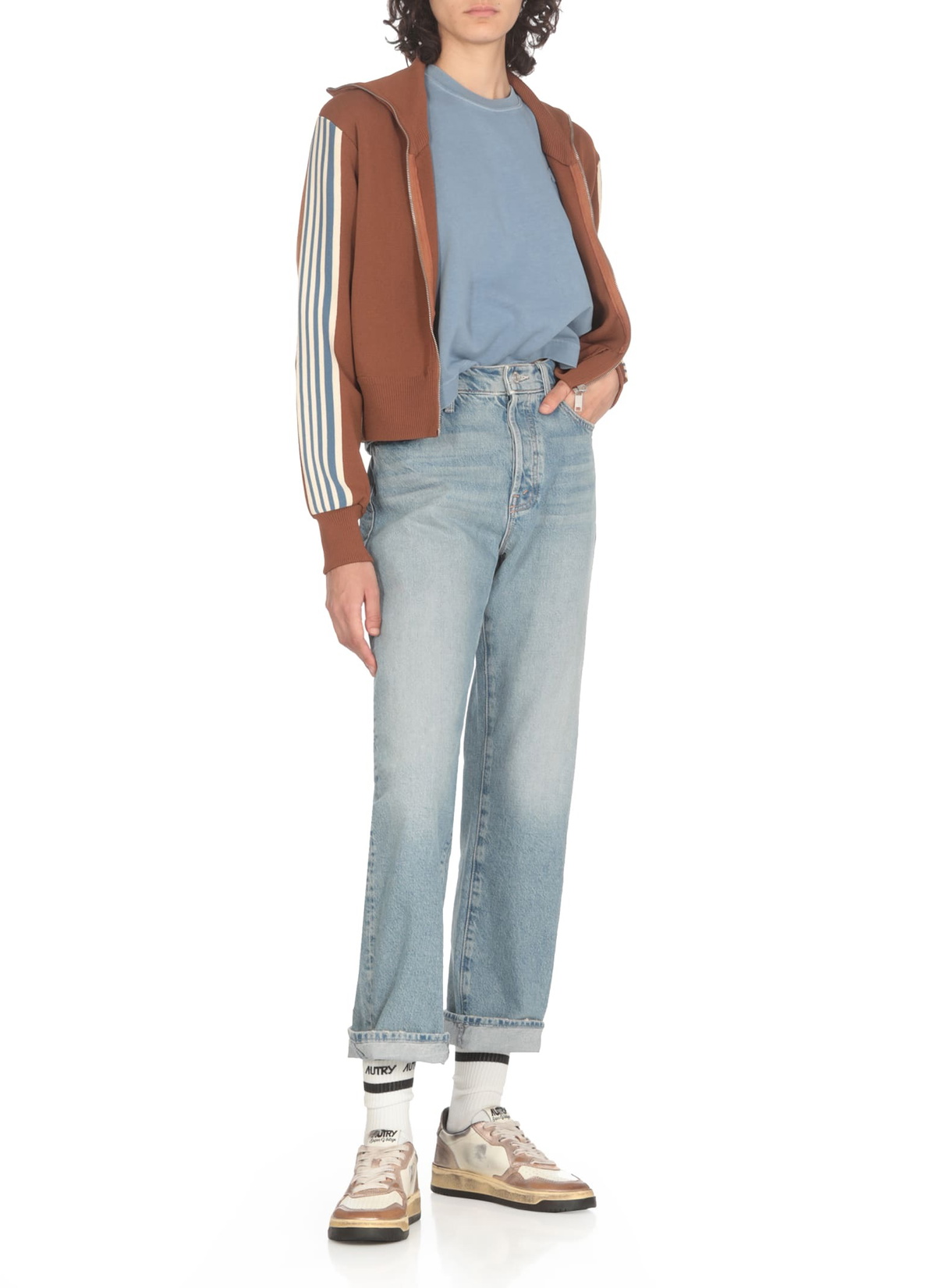 Autry Logo Intarsia Zip-up Jacket Autry