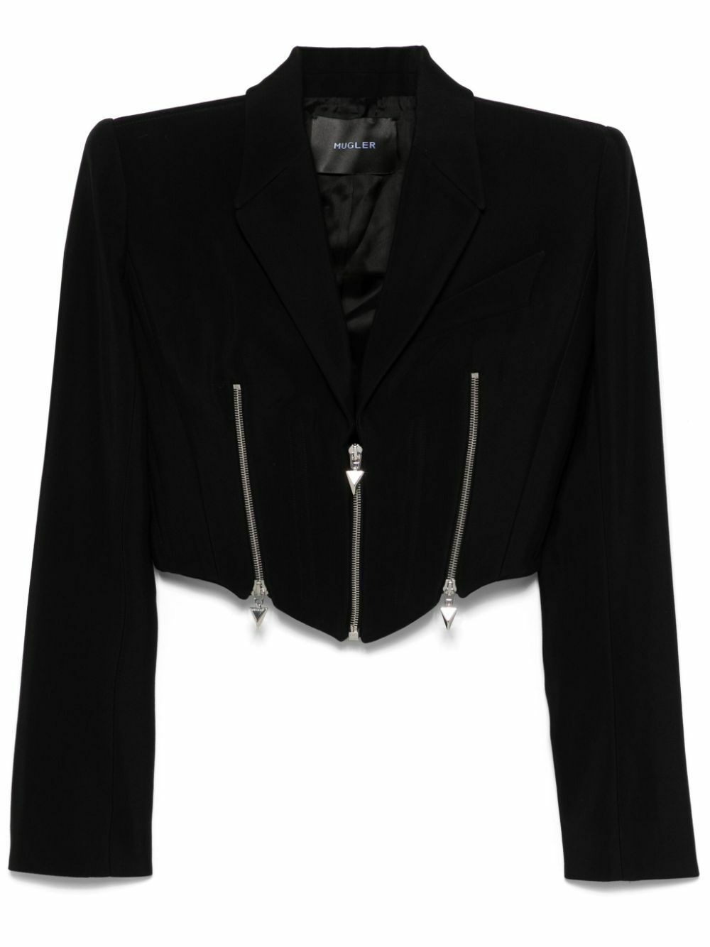 Mugler Zipped Cropped Jacket Mugler