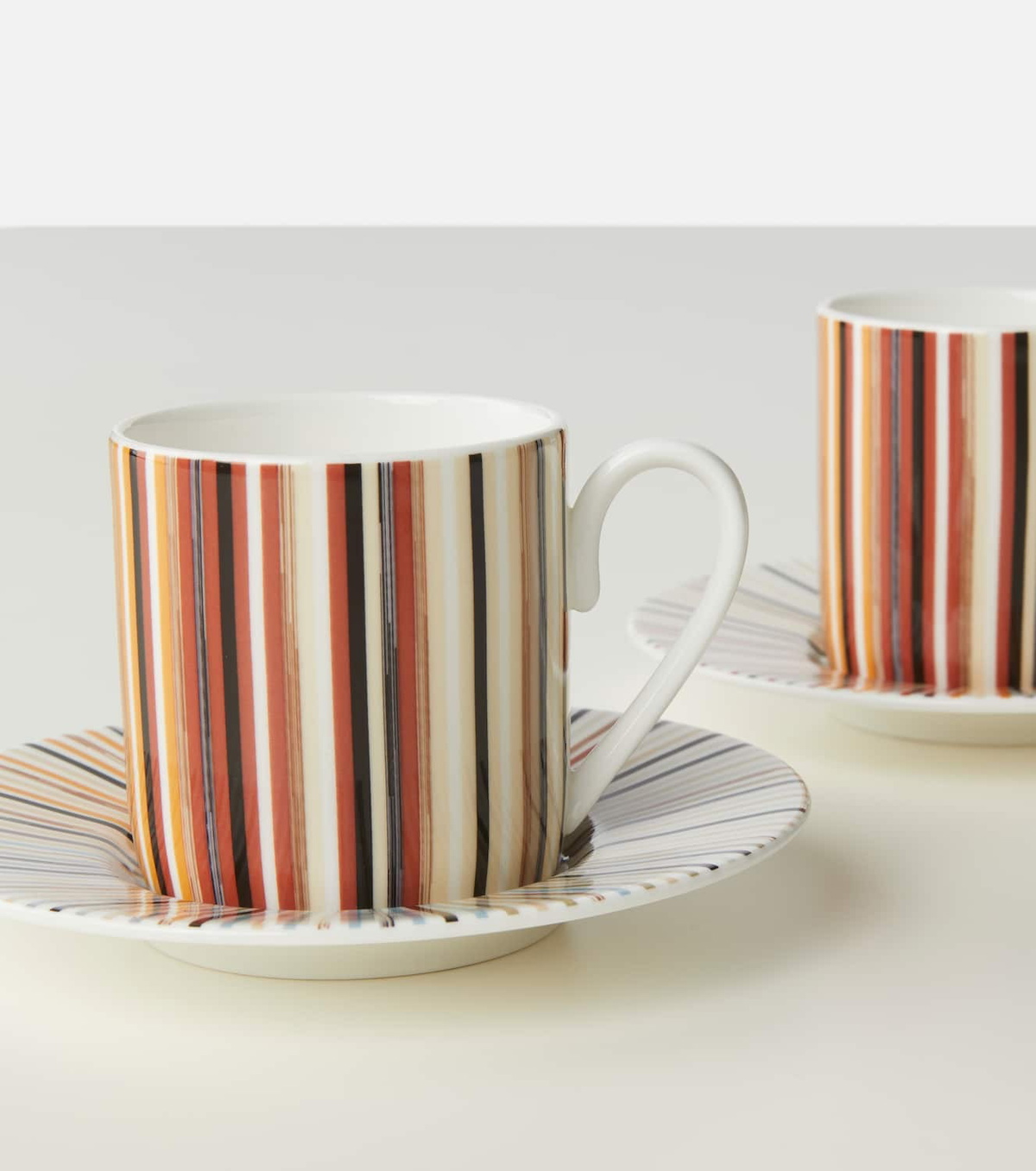 Missoni Stripes Jenkins set of 2 espresso cups and saucers Missoni
