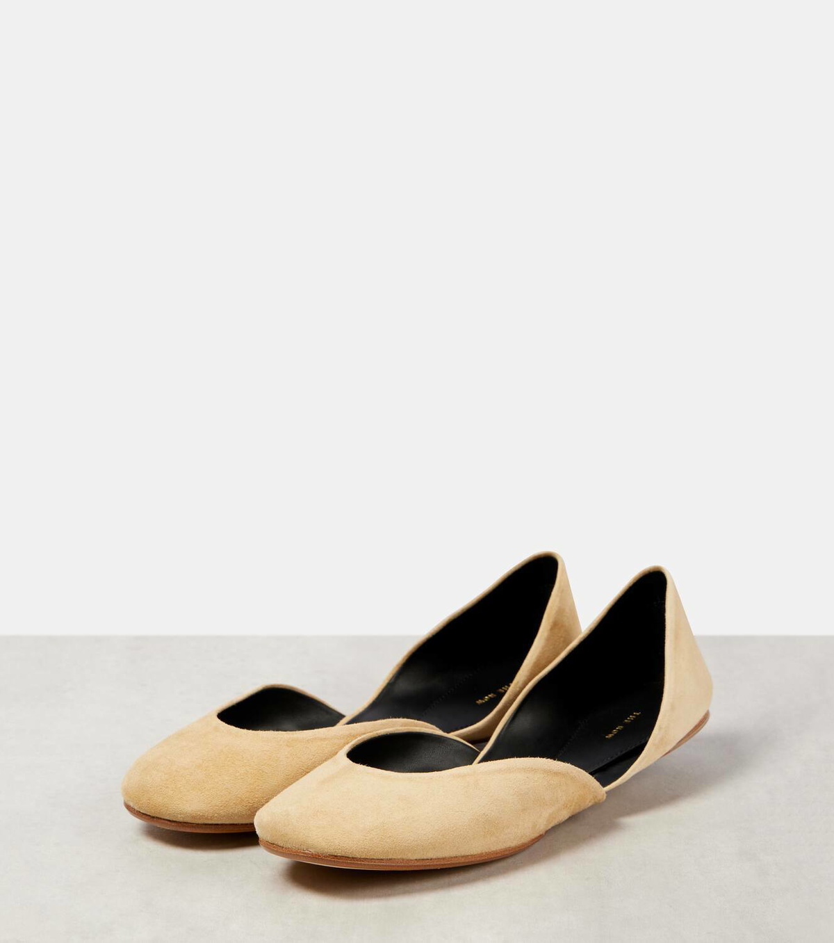The Row Gemma suede ballet flats The Row