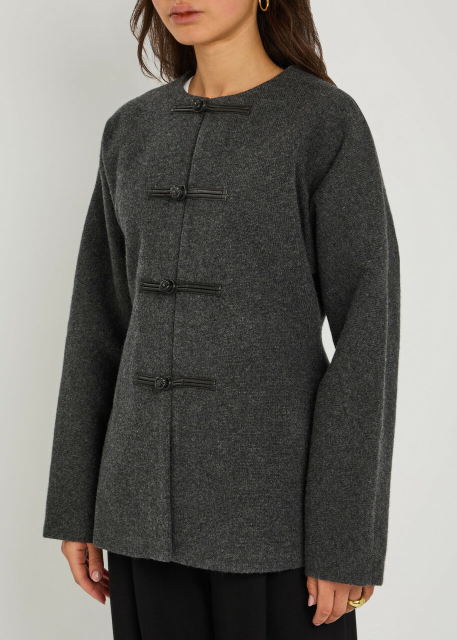 Rohe Mandarin Wool Jacket Grey Róhe